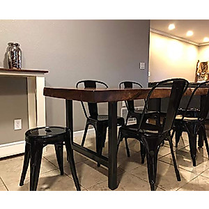 Metal Table Legs - H Style - Rustic Industrial Finish - Made in the USA