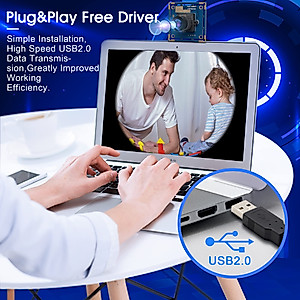 1080P USB Camera Module Wide Angle High Speed 2.1mm Lens PC Camera for Computer Mini UVC USB2.0 Lightburn Camera OV2710 USB Security Camera High Frame 100fps Web Camera Board for Raspberry Pi