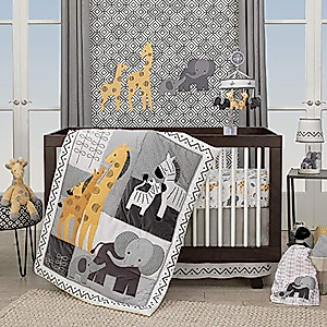 Lambs & Ivy Me & Mama White/Gray Elephant Nursery Lamp with Shade & Bulb