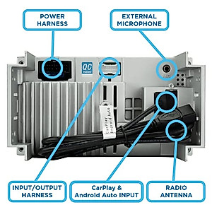 JENSEN J1CA7 7-inch Touch Screen Double DIN Car Stereo Media Receiver | Apple CarPlay Android Auto | Bluetooth Hands Free Calling & Music Streaming | Backup Camera Input | USB Playback & Charging