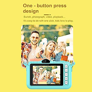 Niaviben Small Digital Camera for Kids Multi-Functions Digital Camera Toy 720p Hd Dual Lens 2.8-inch Screen Camera Gifts for Childrens Blue