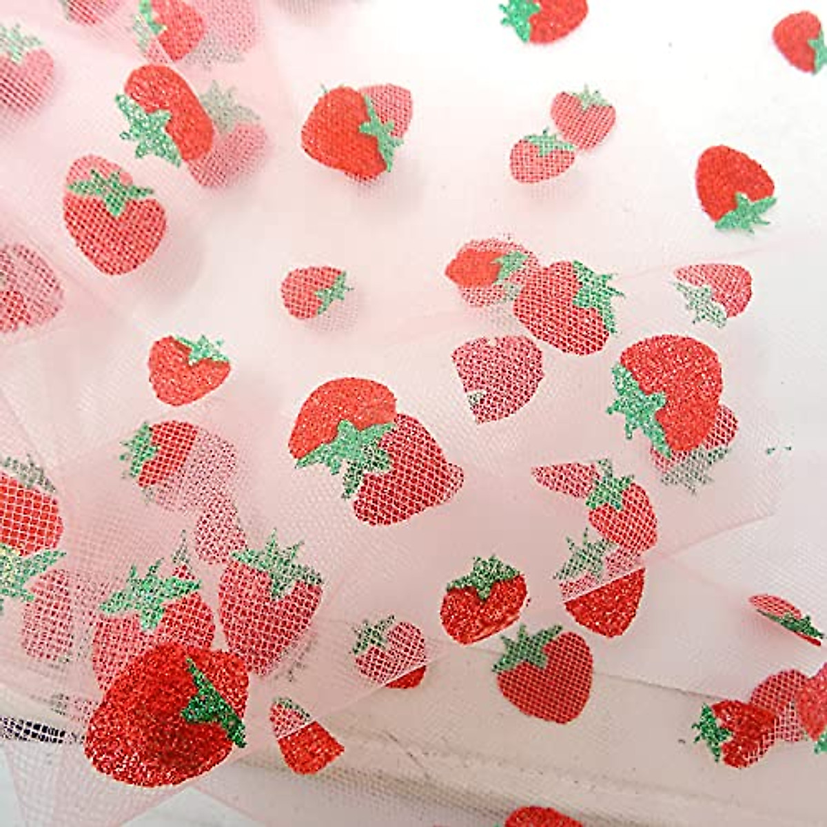 Honbay 6 inch x 10 Yards (30 feet) Shiny Strawberry Tulle Rolls for DIY Crafts, Wedding, Baby Shower, Birthday Party Decoration (Pink)