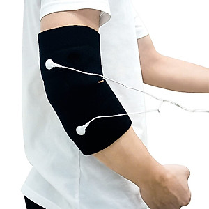 Pelvifine Electrodes with Silver Conductive Elbow Pad Silver Fiber Electrode Elbow Brace Compatible with TENS/EMS Machine(Please wet The conductive Silver cloth before use)
