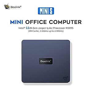 Beelink New 11 Generation Intel N5095 Processor (up to 2.9GHZ), Mini PC,Mini Computer with 8GB DDR4 RAM/ 256GB M.2 SATA SSD, Supports Extended HDD & SSD/4K 60FPS/Dual HDMI/ WiFi5 /BT4.0,W11 pro