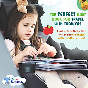 Quiet Book Busy Book for Toddlers Montessori Book Airplane Activity Toy for Car Preschool Travel Activities Road Trip