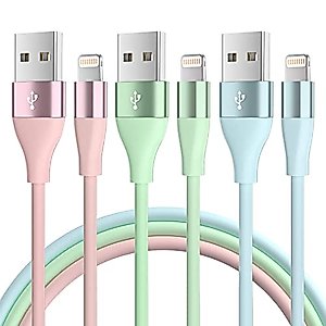 iPhone Charger [Apple MFi Certified] 3Pack 10FT Lightning Cable Fast Charging iPhone Charger Cord Compatible with iPhone 13 12 11 Pro Max XR XS X 8 7 6 Plus SE and More (Multi-Color)