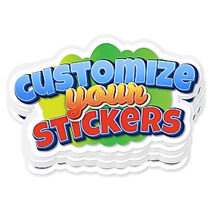 Hot4TShirts Personalized Stickers — Custom Vinyl Stickers Labels for Business, Weddings, Birthday Parties, Gifts — 50 Pack (2" Die Cut)