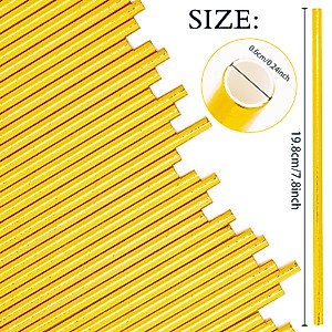 100 Pack Red Paper Straws,Biodegradable Red Straws,Disposable Paper Drinking Straws,Cake Pop Sticks,Foil Paper Straws for Birthday Bridal/Baby Shower Wedding Party Supplies Decorations