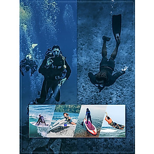 REALON Mens Wetsuit 5mm Neoprene Diving Suit Full Body Long Sleeve Front Zip Hoodie Thermal Wet Suits Winter Keep Warm in Cold Water for Freediving Spearfishing Scuba Snorkeling (5mm, 3X-Large)