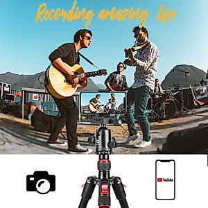 70 Inch Tripod for Camera,Stable Aluminum Travel Tripod, Photography Tripod with 360 Degree Ball Head and Carry Bag, Camera Stand for Ring Light & Canon Nikon Sony DSLR