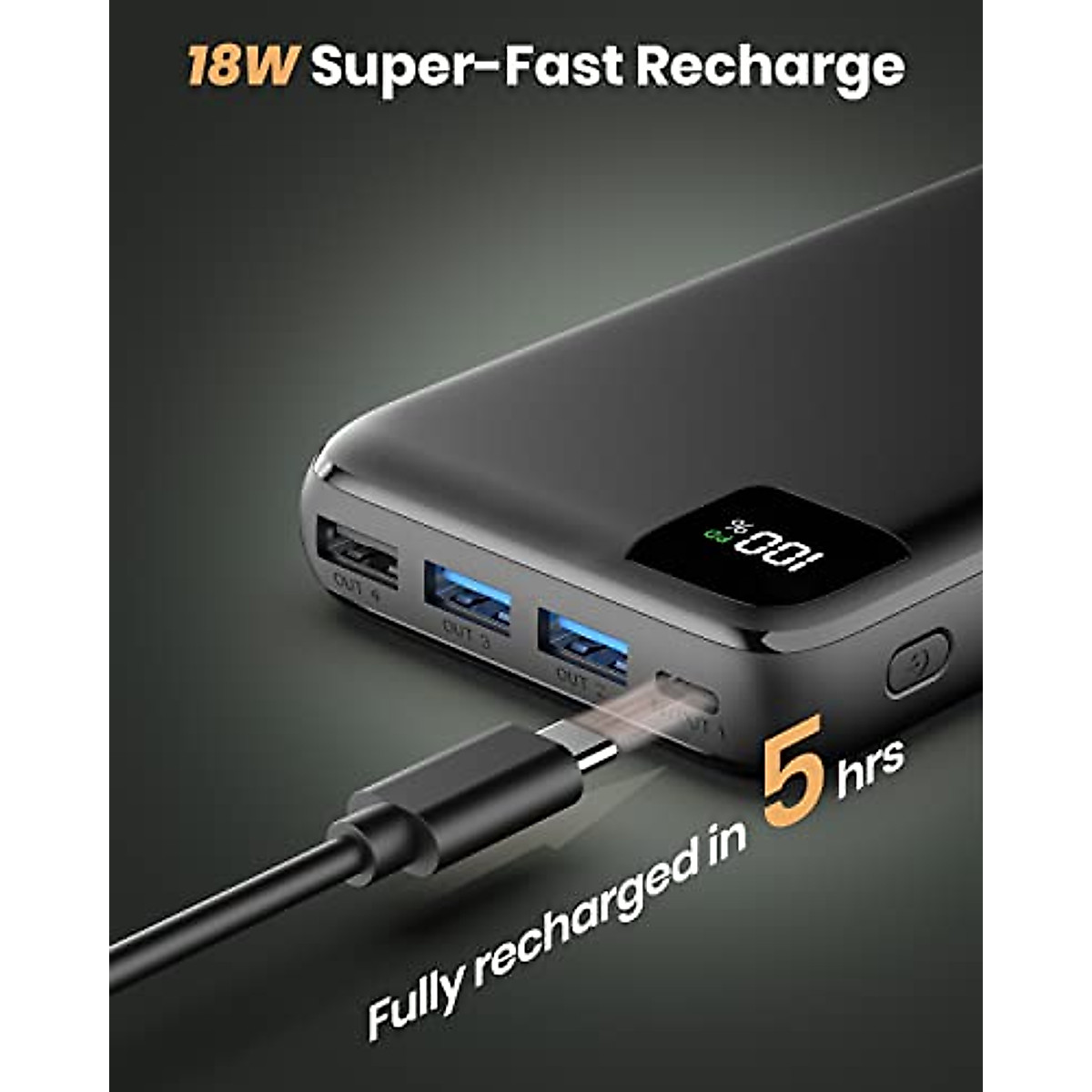 Bilivein Power Bank Portable Charger - 27000mAh Portable Phone Charger 22.5W Fast Charging PD QC3.0 External Battery Pack with 4 Outputs for iPhone, Samsung, Tablets