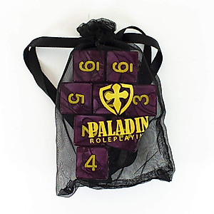 Paladin Roleplaying Maroon Pearl Dice - 8D6 Set - 'Plum'