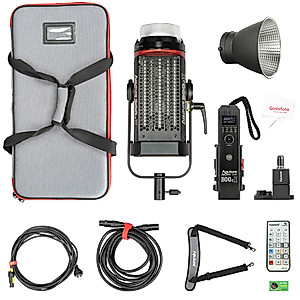 Aputure 300D Mark II C300d II Led Video Light V Mount CRI97+ TLCI97+ 55000lux@0.5M 5500k Sidus Link App Control 8 Lighting Effects Wireless Remote Control with Carrying Bag and Ginisfoto Cloth