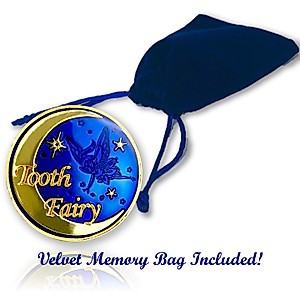 Tooth Fairy Gift Set Keepsake Gold Coin and Tooth Fairy Book for Girls