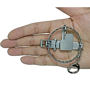 Trappy - The Original MINI Bear Trap Keychain That Works - Silver,1 Pack
