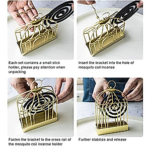 Repellent Coil Holder, Gold Strong Toughness Durable Coil Holder, Garden Patio for Courtyard Balcony