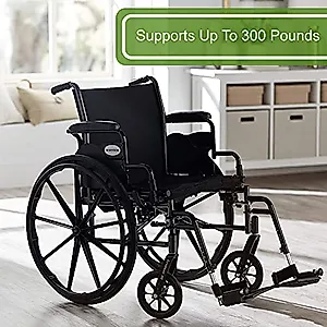 McKesson Wheelchair, Swing Away Foot Leg Rest, Desk Length Arms Flip Back, 20 in Seat, 300 lbs Weight Capacity, 1 Count