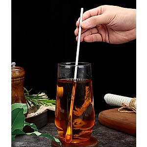 Lomoker Stainless Steel Coffee Stir Spoons, Iced Tea Spoon, Cocktail Stirring Sticks, Round Handle Stirrers, 3 Different Sizes (5'', 6.3'', 8.7''), Set of 6, Silver