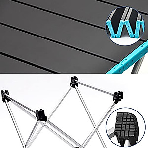 Outdoor Folding Portable Picnic Camping Table Aluminum Roll-up Table with Easy Carrying Bag Indoor Outdoor Camping Camping Tables That fold up Lightweight for Cooking Foldable Camping Table
