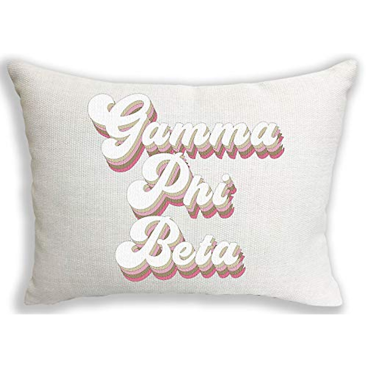 Sorority Shop Gamma Phi Beta Pillow – Retro Design, 12" x 16" Lumbar Pillow Sorority