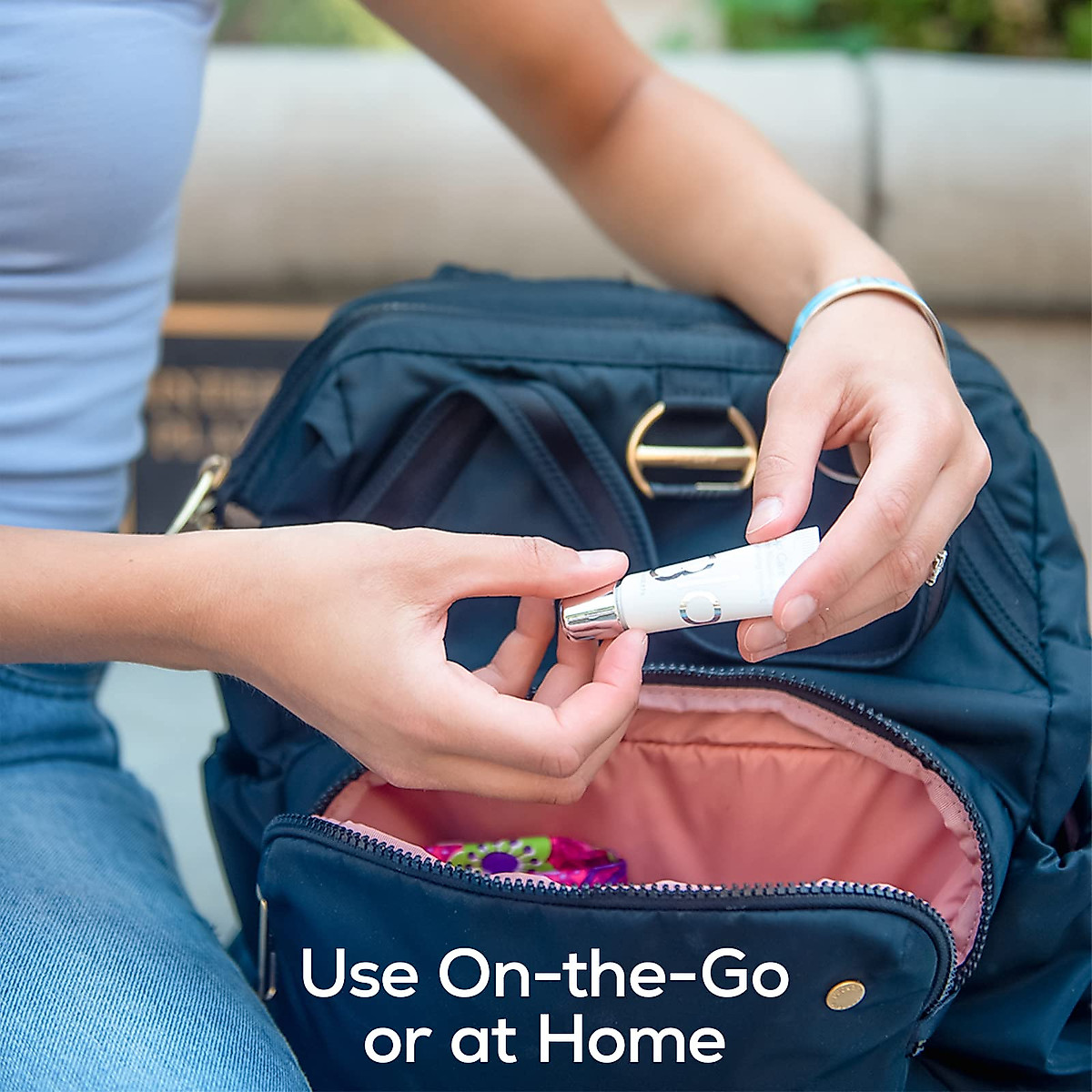 GLO Lip Care: Lip Balm w/Nourishing & Hydrating Vitamin E, Shea Butter, Aloe & CoQ10 — Travel Size 0.3 Ounce Tube, Mint Flavor — Apply Prior to Teeth Whitening Treatment