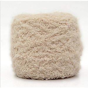 OURVER (14 Light Khaki) Celine lin One Skein Super Soft Warm Coral Fleece Fluffy Knitting Yarn Baby Blanket Yarn, 5 Rolls x100g