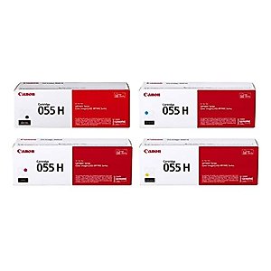 Canon Genuine 055 High Yield 4-Color Complete Toner Cartridge Set (CRG055HYCMYK)