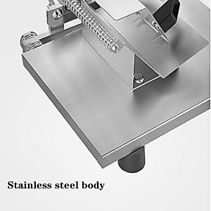 ZCM-JSDTWS Manual Frozen Meat Slicer, Stainless Steel Meat Cutter Beef Mutton Roll Meat Food Slicer Slicing Machine for Home Cooking Kit of Hot Pot Shabu