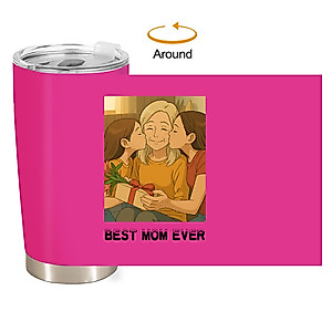 FESTIMAKE Personalized Tumbler with Name Photo, Customized Insulated Coffee Travel Mug 20oz Stainless Steel Gift for Dad Mom Mother's Day Fathers Christmas Anniversary Birthday