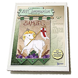 First Communion Banner Kit - 9 x 12 - Lamb - Green
