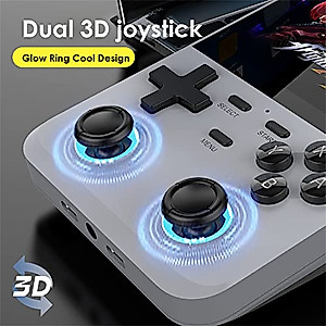 EQUITARE D007 Handheld Game Console Support Linux, Built in 10000+ Classic Games, 3.5 Inch IPS Screen Handheld Console with 3D Joystick, WiFi Retro Handheld Game Console Support TF Card(Silver)