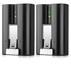 2 Packs 6040mAh Rechargeable Battery and Dual USB Charging Station Compatible with Ring, for Video Doorbell Camera 2/3/4, Stick Up Cam Battery and Spotlight Cam Battery 3.65V Lithium-Ion Batteries