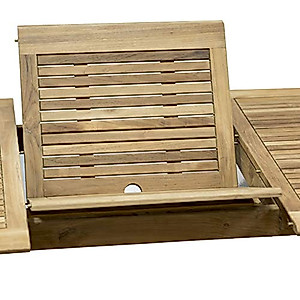 Amazonia Newcastle 9-Piece Outdoor Rectangular Dining Table Set | Certified Teak | Ideal for Patio and Indoors, Light Brown