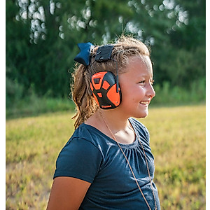 Caldwell E-MAX Pro Electronic Hearing Protection 23-24 NRR - Adjustable Lo Pro Earmuffs for Shooting, Hunting and Range, Hot Coral