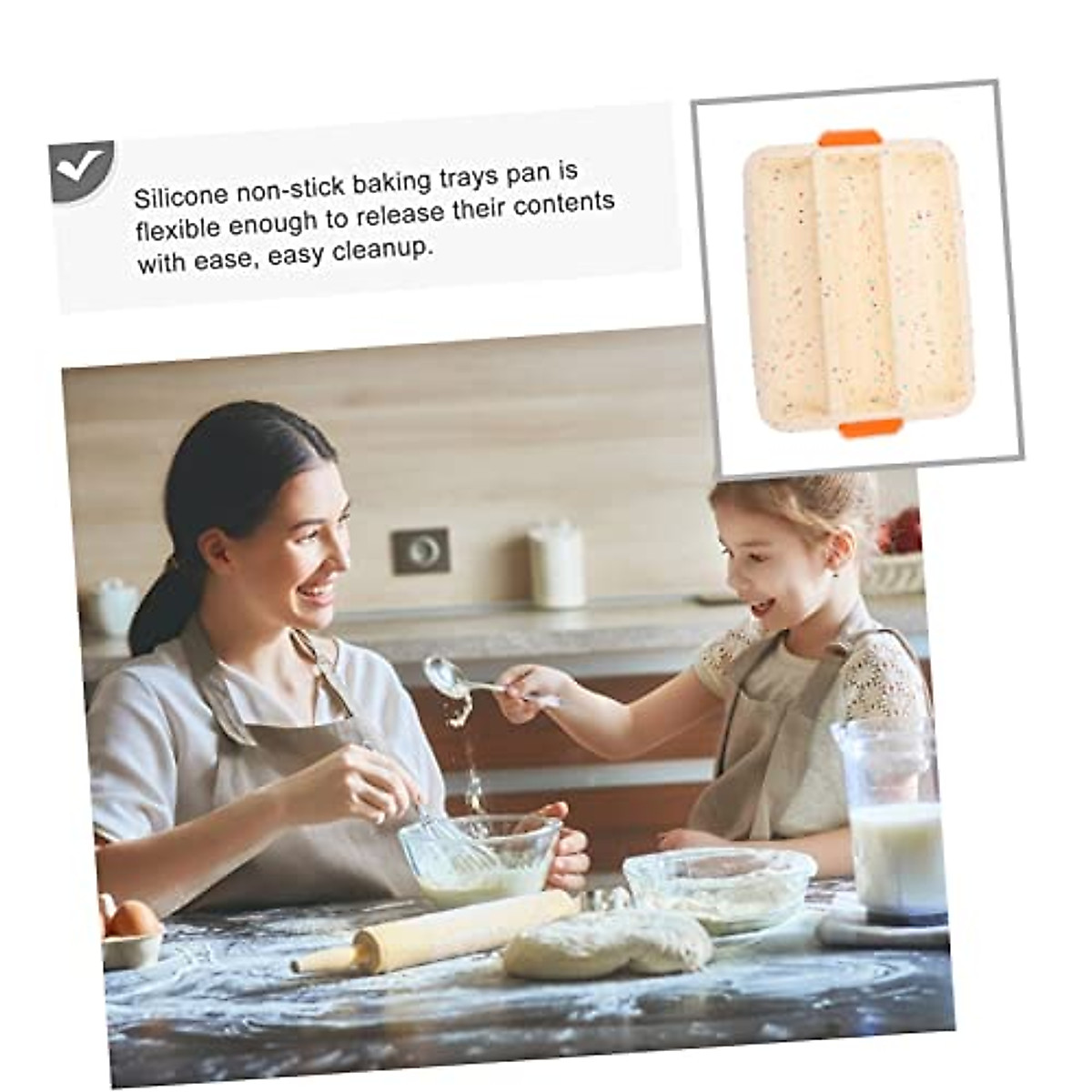 HONMEET Bread Mold French Bread Loaf Hot Dogs Bun Cookie Oven Bread Baking Tray Baguettes Perforated Pan Kitchen Cooking Tray French Bread Mould Silicone Bread Baking Mold Perforation Pan