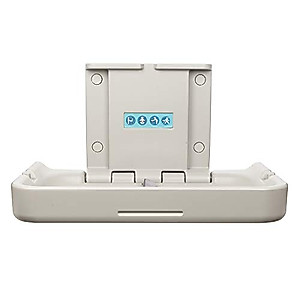 Modundry Fold Down Baby Changing Station Horizontal Baby Change Table with Safety Straps for Commercial Restrooms (2 White Granite)