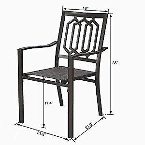 Kozyard Villa Outdoor Patio Dining Chair (Steel/Textilence)