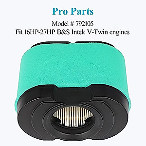 HOODELL Professional 792105 Air Filter, Durable 276890 Air Cleaner with Fuel Filter, Compatible with Briggs & Stratton V-Twin Engine 44H777 5405K 593240 4163205 GY21057 Air Filter