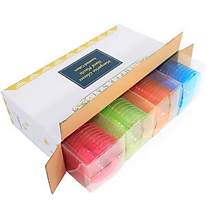 supernal 36pcs Plastic Margarita Glasses,12oz Neon Disposable Cocktail Cups, Colorful Mexican Theme Party Decorations for Carnivals, Dia De Muertos, Green, Blue, Pink, Orange