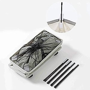 Dinling 23" Laundry Basket with Wheels, Portable Sorter Dirty Clothes Hamper for Laundry Room Organization, Laundry Room Storage (Brown)