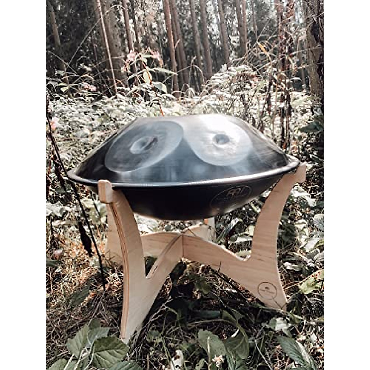 Handpan Stand for Seated Position, Baltic Birch Wood — MADE IN EUROPE — for Meditation, Sound Healing Therapy and Yoga, 2-YEAR WARRANTY