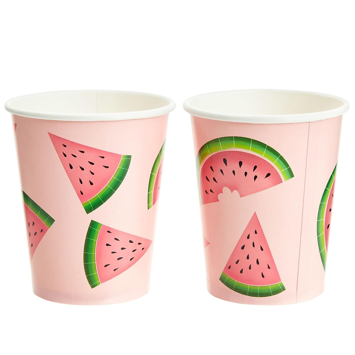 288-Pieces Watermelon Party Supplies with Plates, Napkins, Cups, and Cutlery, One In A Melon Party Decorations for Girls Summer Birthday Party, Baby Shower (Pink, Serves 48)