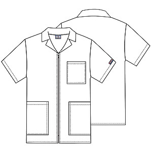 Cherokee Workwear Scrubs Men's Zip Front Jacket, Black, XX-Large