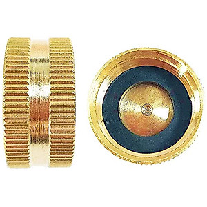 YOUHO Garden Hose Brass Hose Cap with Washers, 3/4GHT， Garden Hose Fitting Water Hose Connectors Garden Hose Extension Garden Hose Repair Garden Hose Fitting(2 PCS)