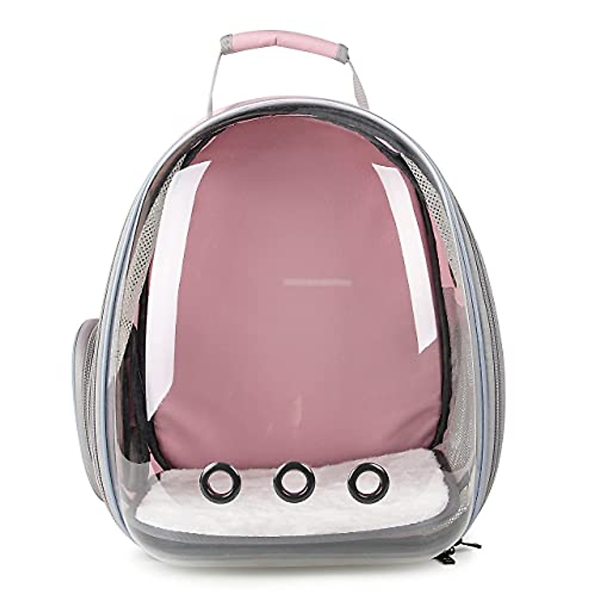 Lollimeow Pet Carrier Backpack, Bubble Backpack Carrier, Cats and Puppies,Airline-Approved, Designed for Travel, Hiking, Walking & Outdoor Use (Pink-Front Expandable)