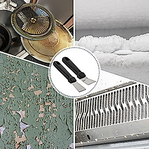 SOLUSTRE 4pcs Refrigerator Ice Shovel Stainless Steel Ice Scraper Snow Removal Cleaning Freezer Frost Shovel Remover Scoop for Refrigerator Fridge Freezer