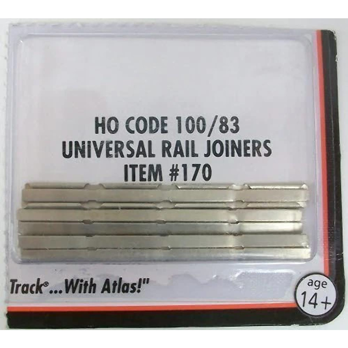 Code 100/83 Nickel Silver Universal Rail Joiners 48 Pcs per Blister, Atlas #170 HO Scale