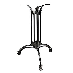 GZDEMYYXGS Table Base 28",with Retro Aluminum Black Legs,is Suitable for Restaurants,Coffee Shops,Bars,Leisure Rooms and Families. (Black)