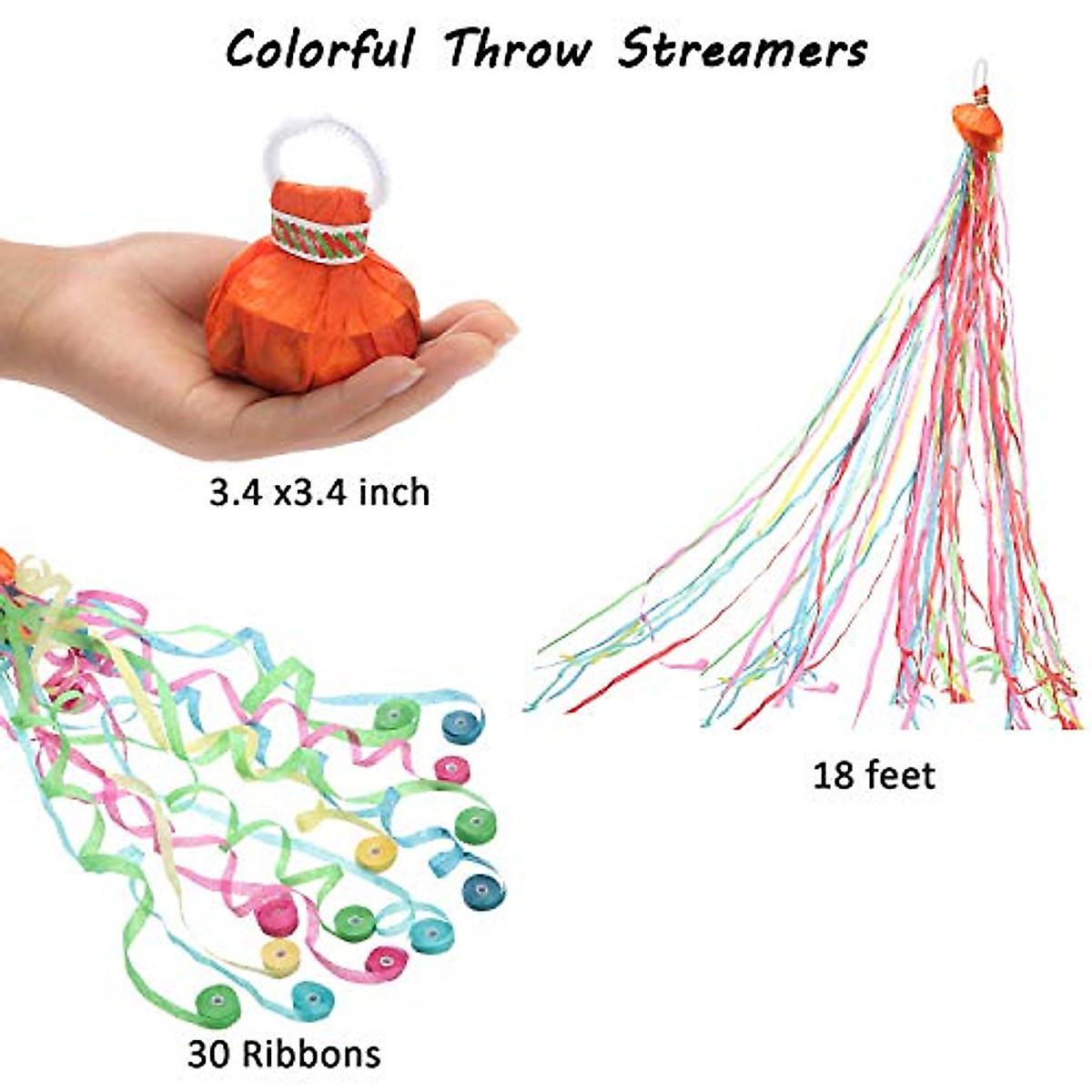 20 Pack Streamers Popper Hand Throw Confetti Streamers No Mess Paper Cracker for Birthday Wedding Graduation Party Favors Shows (Gold, Rose Red)
