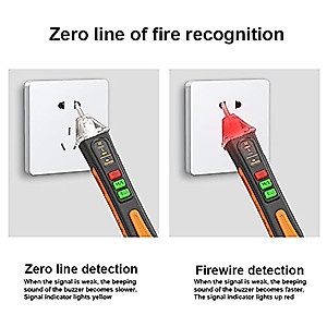Non Contact Voltage Tester Pen, Electrical Tools Electrical Tester AC 12-1000V/48V-1000V, LED Flashlight, Buzzer Alarm for Live/Null Wire Tester Judgment, Wire Breakpoint Finder